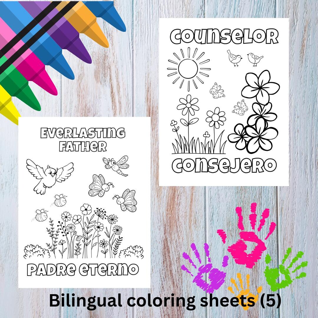 Bilingual Scripture Coloring Sheets, Isaiah 9:6, Digital Print ...