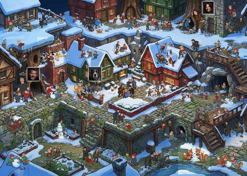Personalized Where's Waldo Style Portrait - Custom Seek and Find Hidden ...
