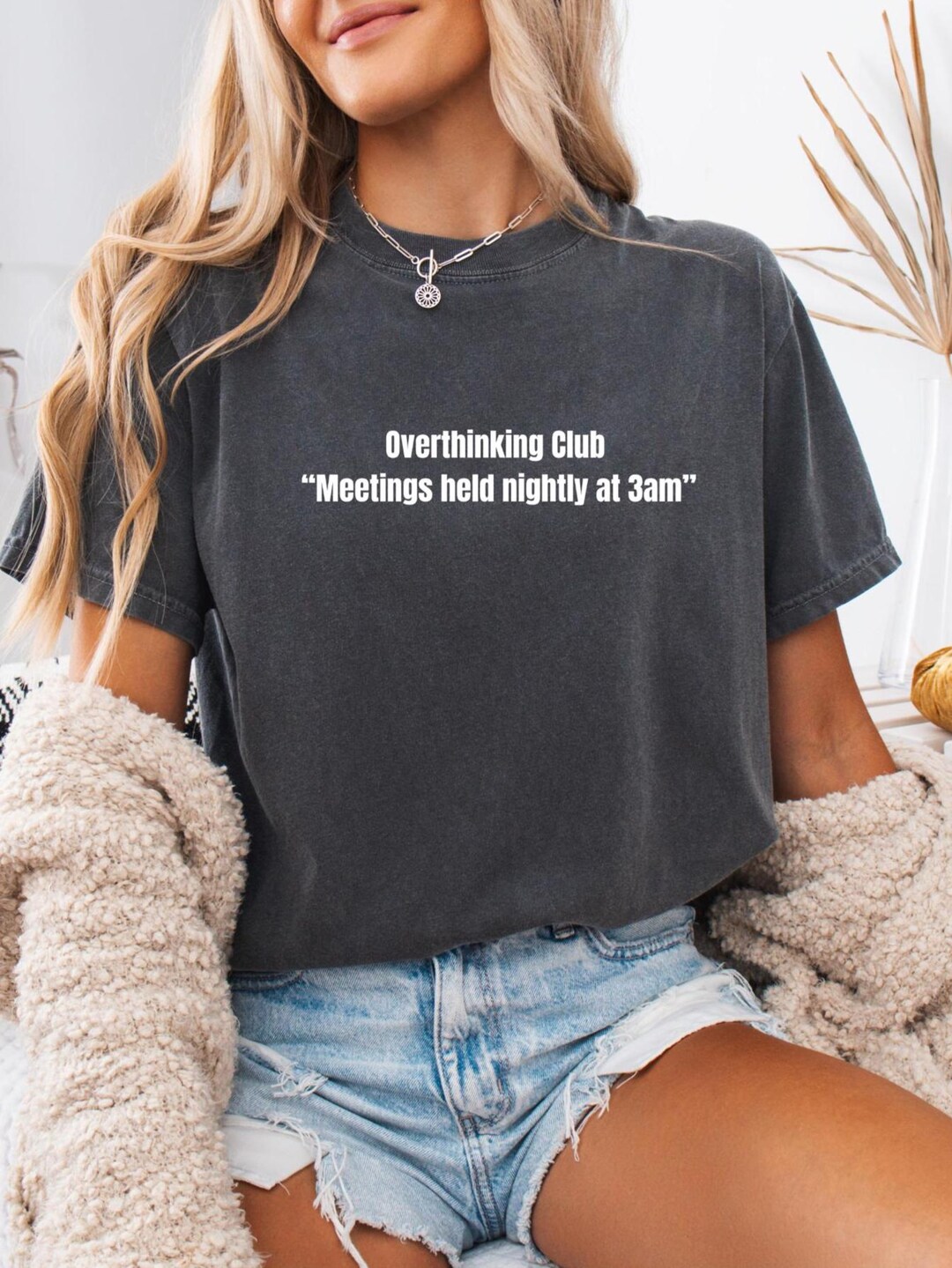 Overthinking Club Shirt, Funny Anxiety Tee, Mental Health Gift ...