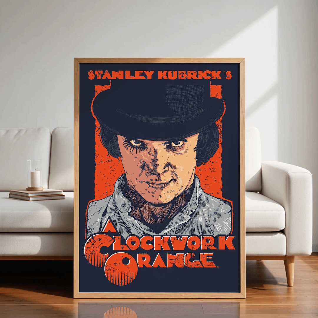 A Clockwork Orange Poster - Alex Delarge Art, Stanley Kubrick Cult Film ...