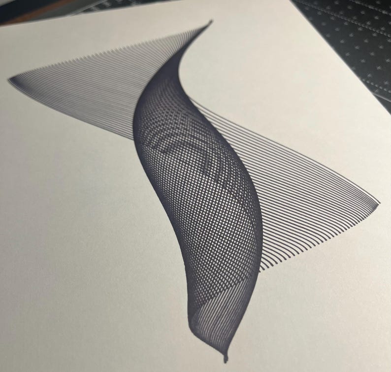 Original Pen Plotter Art | Generative Art | Unique Geometric Artwork ...