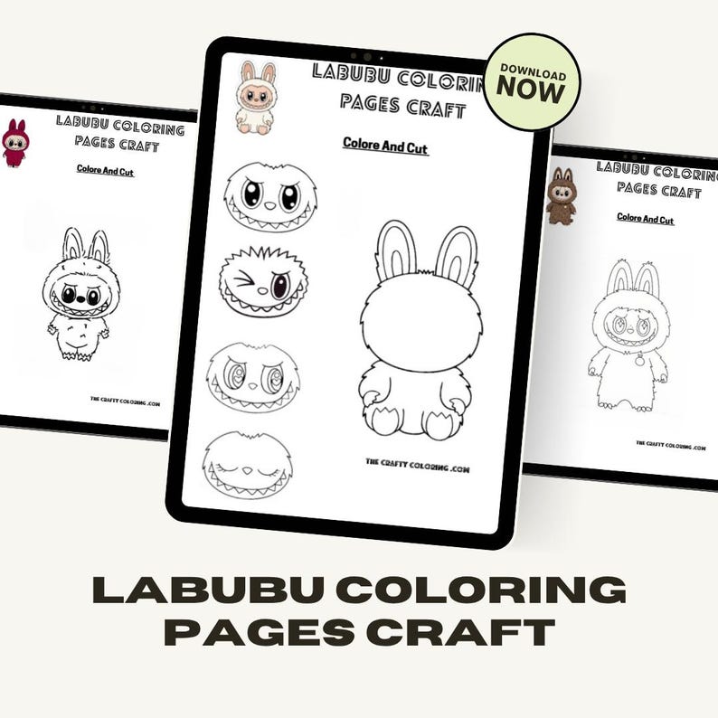 Labubu Lafufu Coloring Page | Cute Bunny Monster Printable | Kawaii ...