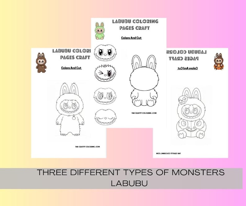 Labubu Lafufu Coloring Page | Cute Bunny Monster Printable | Kawaii ...