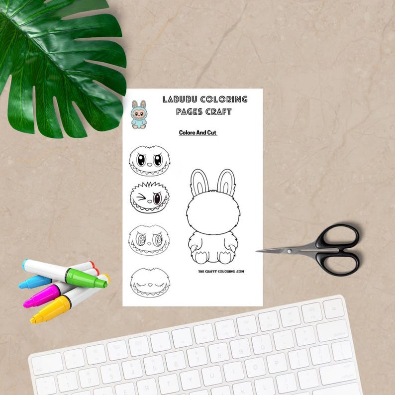 Labubu Lafufu Coloring Page | Cute Bunny Monster Printable | Kawaii ...