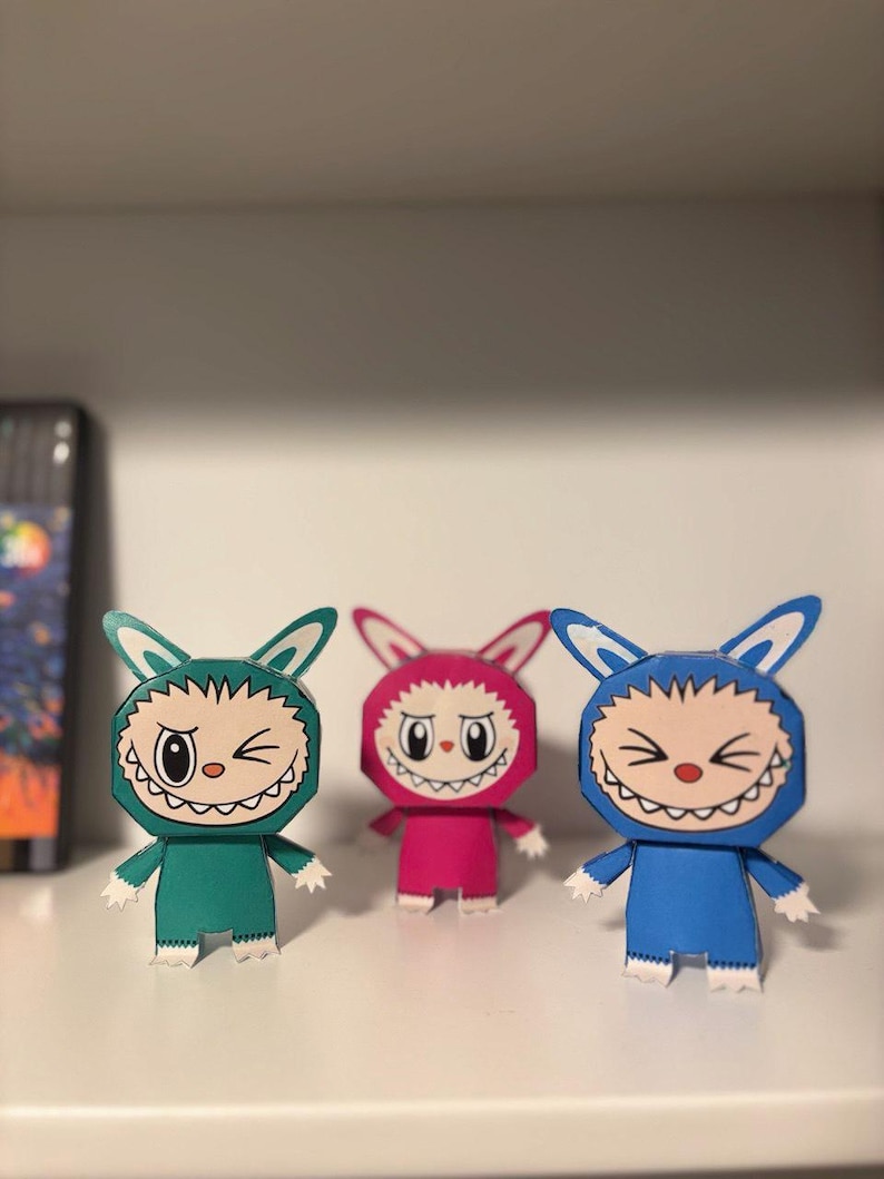 Labubu Papercraft Figures | Cute Printable Characters | DIY Paper Toy ...