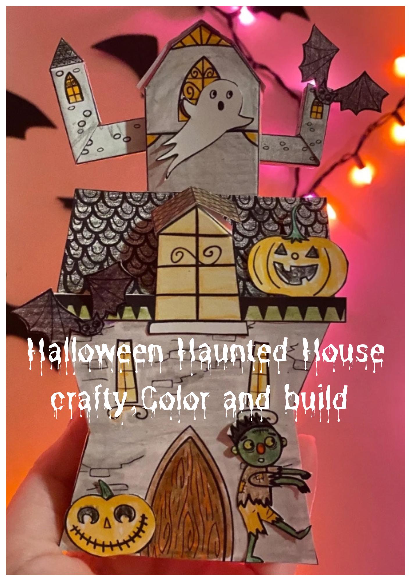 Haunted House Paper Craft Activity | Instant Download | Halloween ...