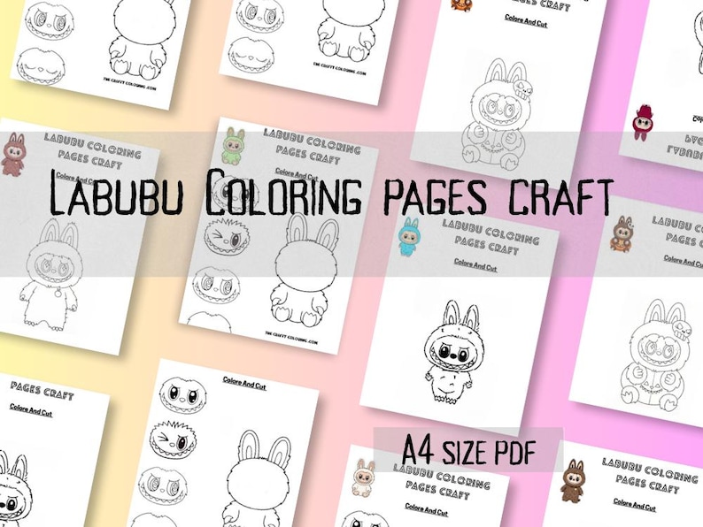 Labubu Lafufu Coloring Page | Cute Bunny Monster Printable | Kawaii ...