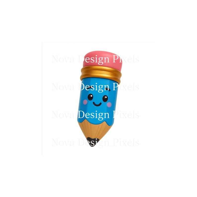 Kawaii Pencil Clipart Bundle: Colorful Cartoon Pencils, School Crafts ...