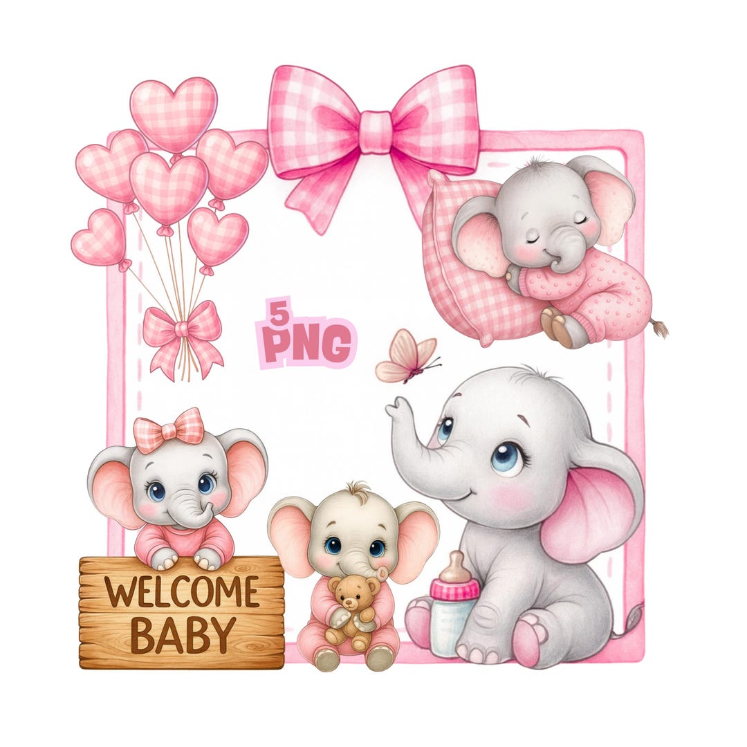 Watercolor Baby Shower Clipart, Nursery Wall Art - Etsy