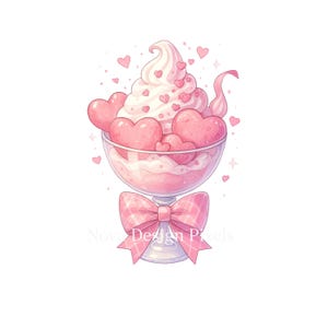 Pink Baking Clipart Set, Sweet Kawaii PNG for Sublimation, Stickers and ...