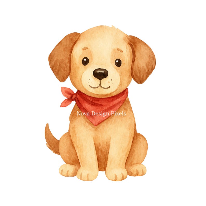 Farm Animals Clipart Set | Watercolor Bear Farmer, Red Windmill, Barn ...