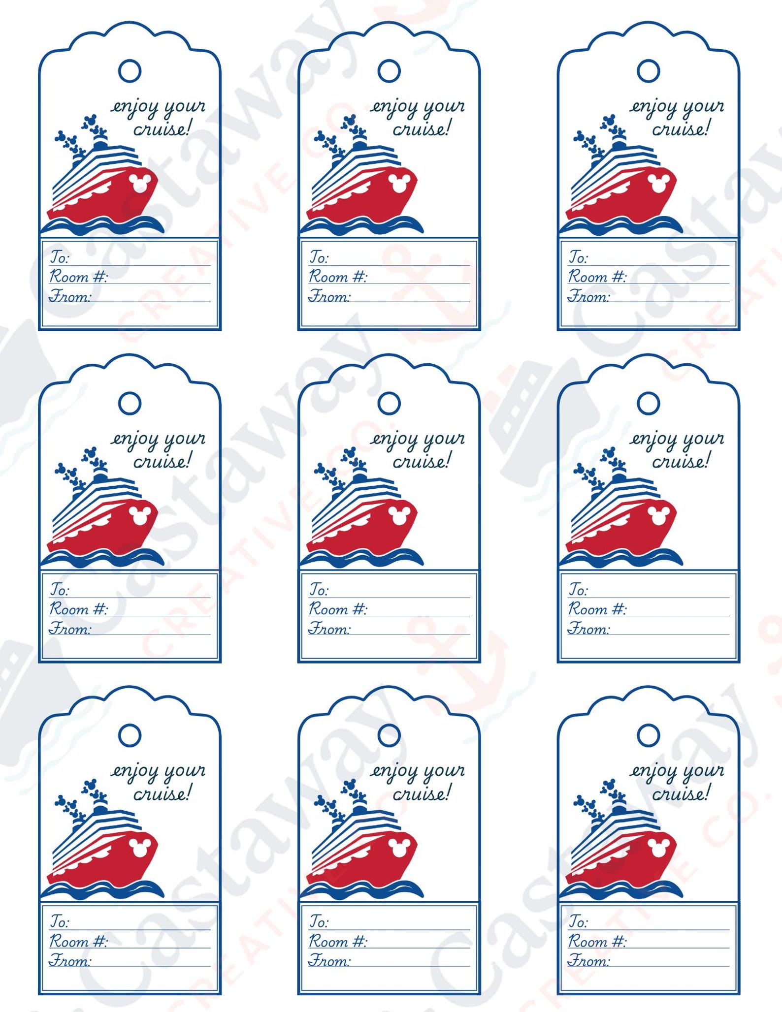 Fish Extender Gift Tags - Disney Cruise Pixie Dust Digital Download ...