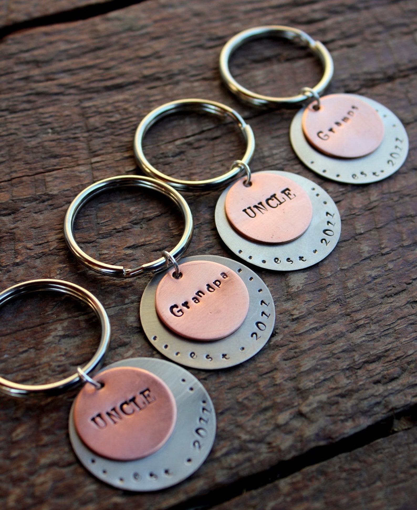 Men Key Chain For Daddy FOUR Groomsman Gifts Custom Men | Etsy