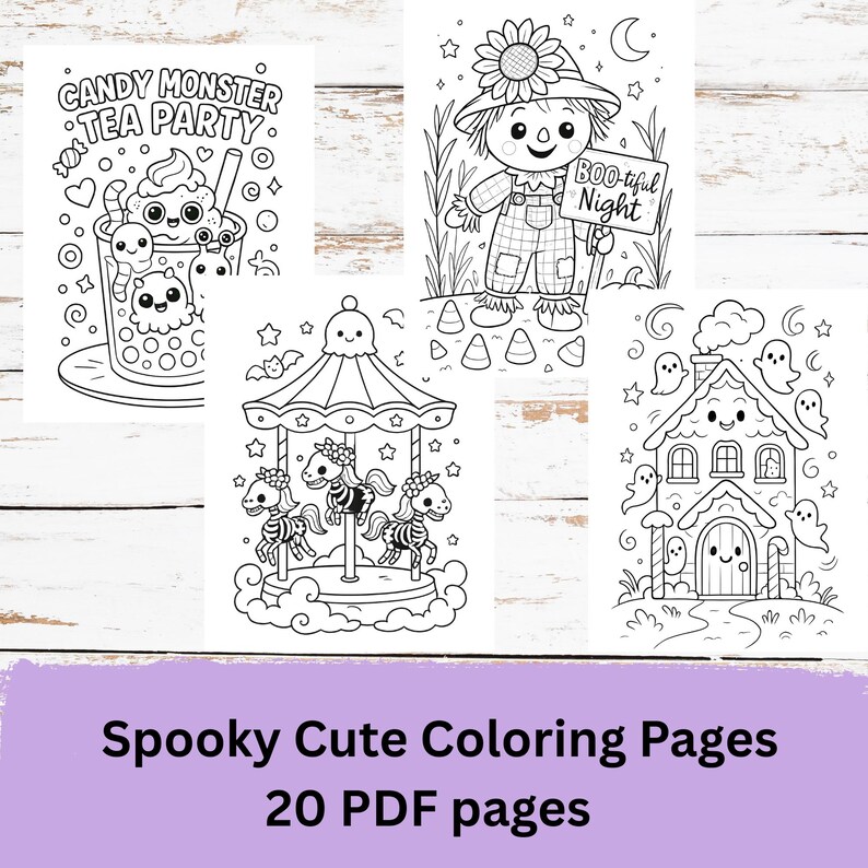 Spooky Cute Halloween Coloring Pages Bold Easy Halloween Design for ...