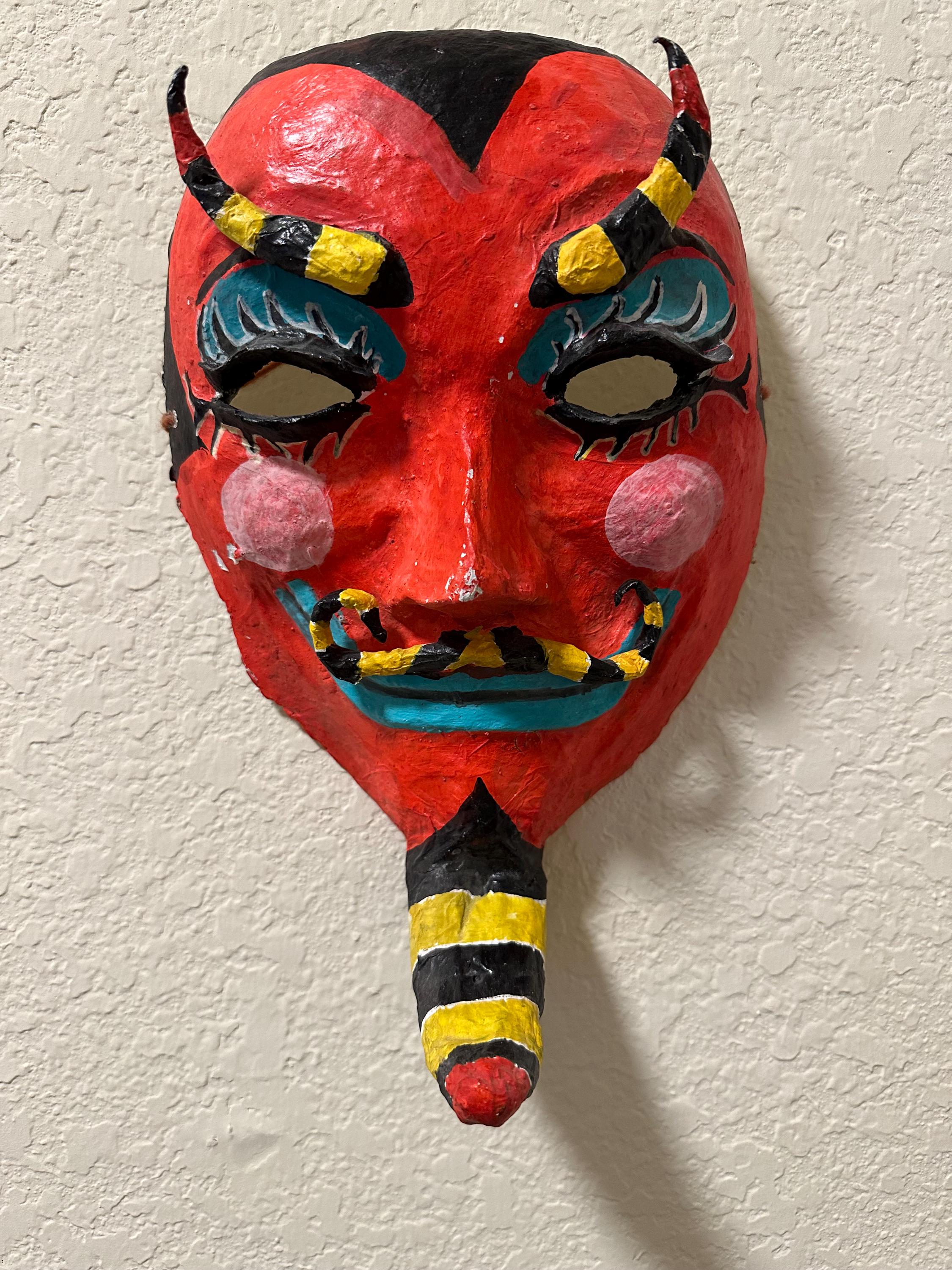 Mexican Devil Diablo Demon Paper Mache Mask or Wall Hanging - Etsy