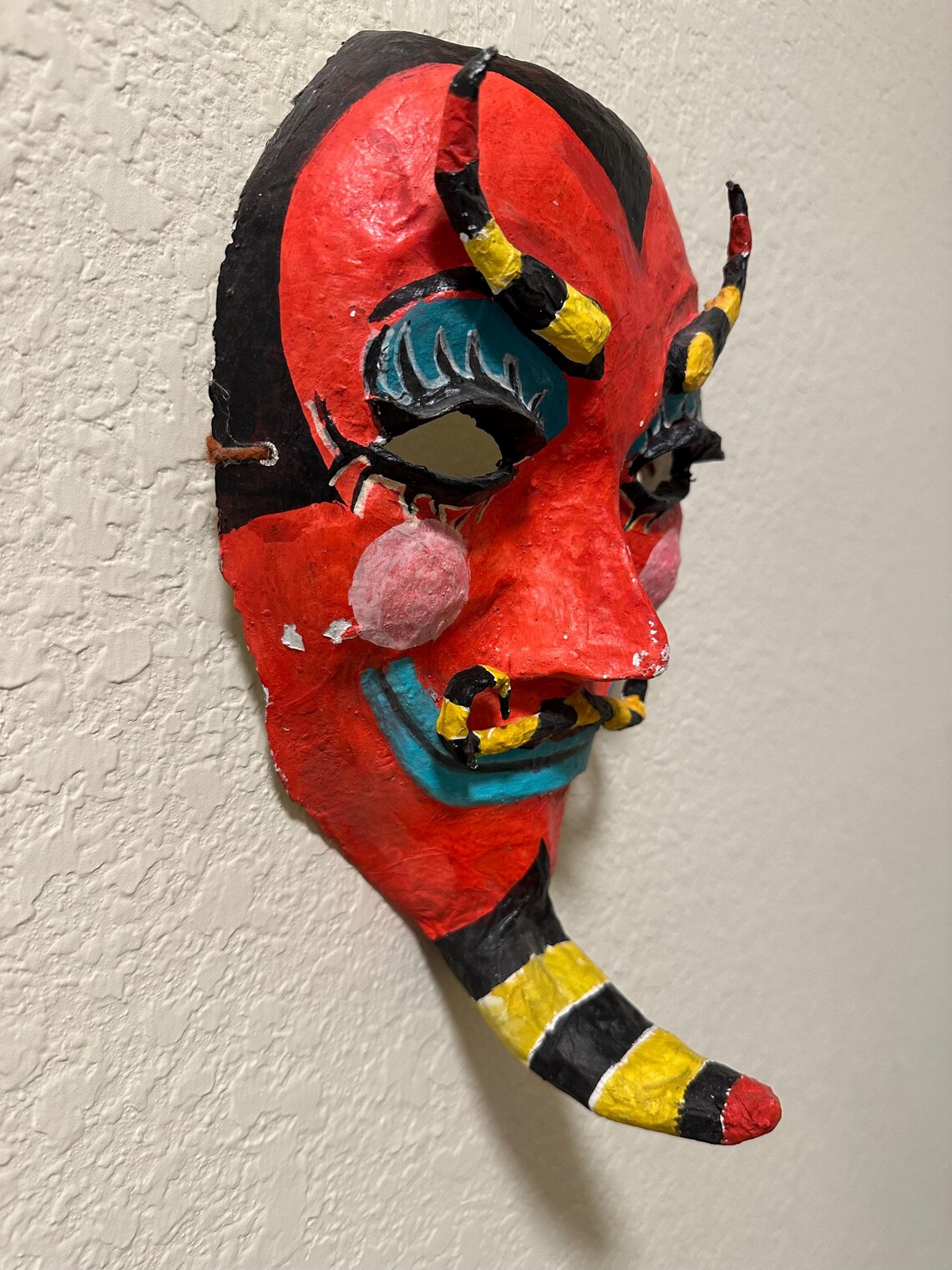 Mexican Devil Diablo Demon Paper Mache Mask or Wall Hanging - Etsy
