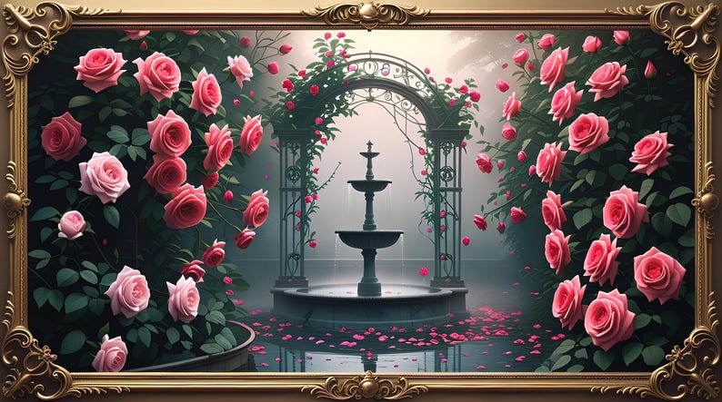 Victorian Rose Garden TV Art | 4K Frame Art | Samsung Frame TV ...