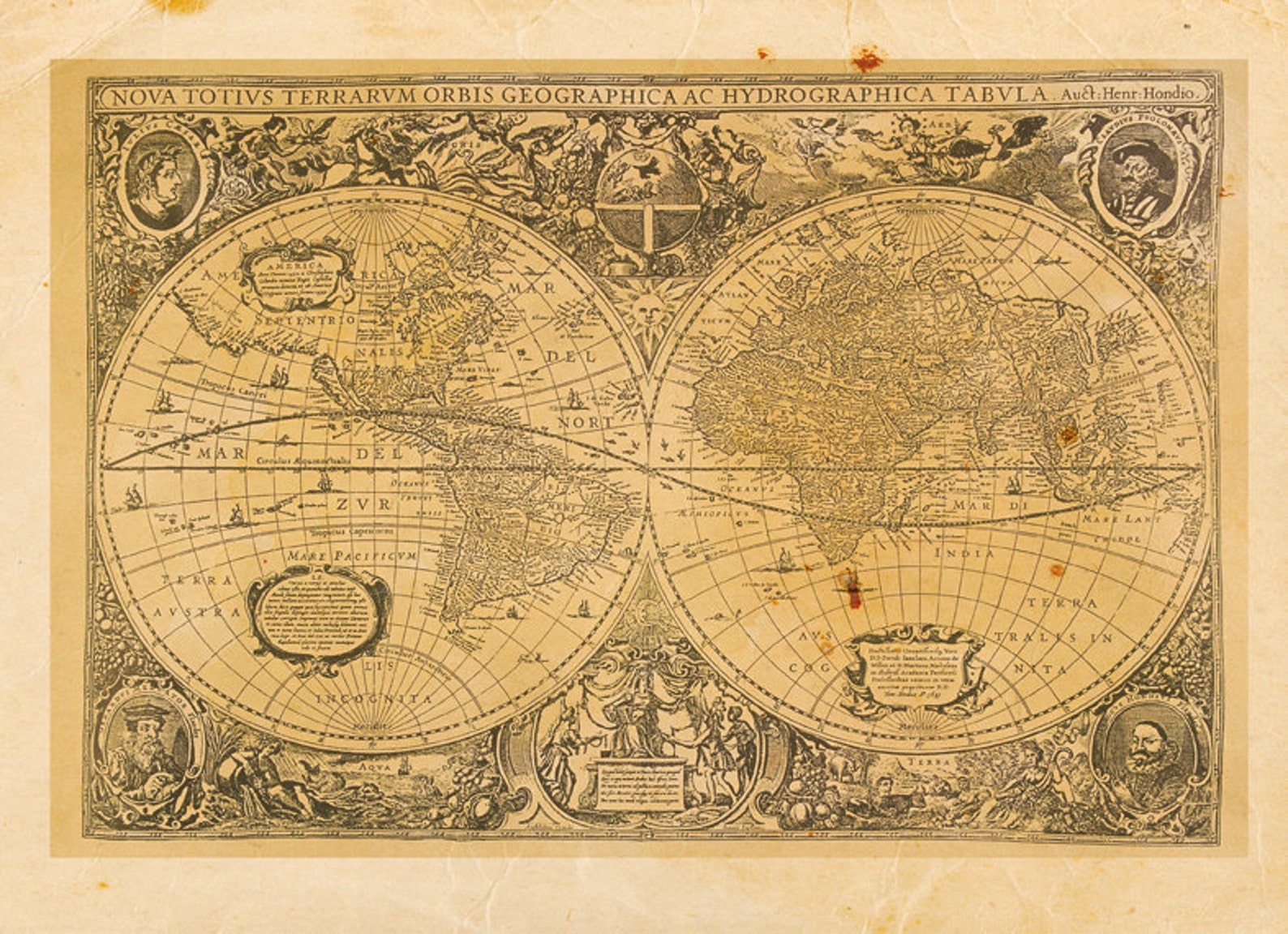 Vintage World Map Print 8x10 P46 - Etsy