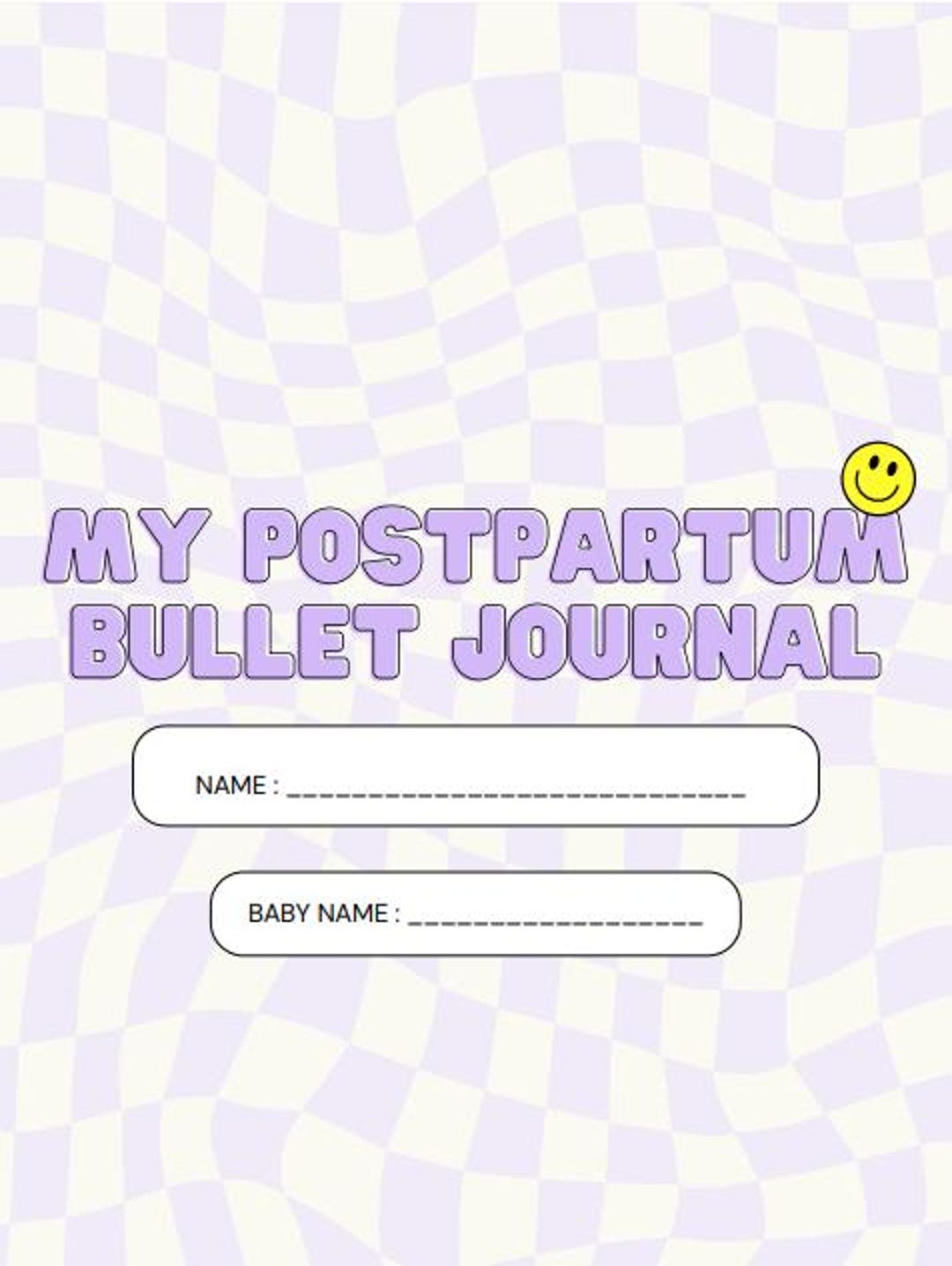 Postpartum Journal & Planner, New Mom Mental Health, Self-care Diary ...