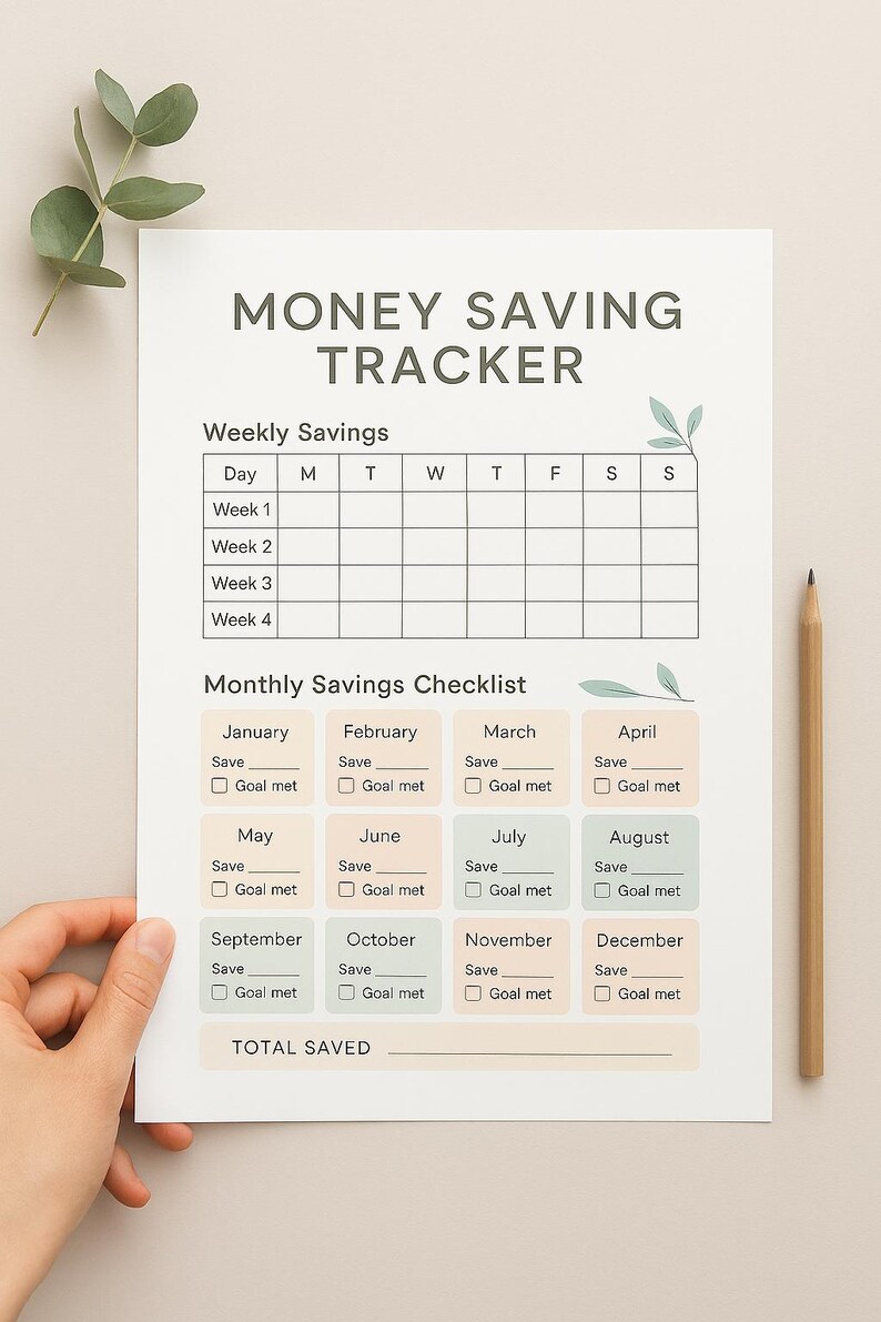Money Saving Tracker Printable | Weekly & Monthly Budget Planner - Etsy