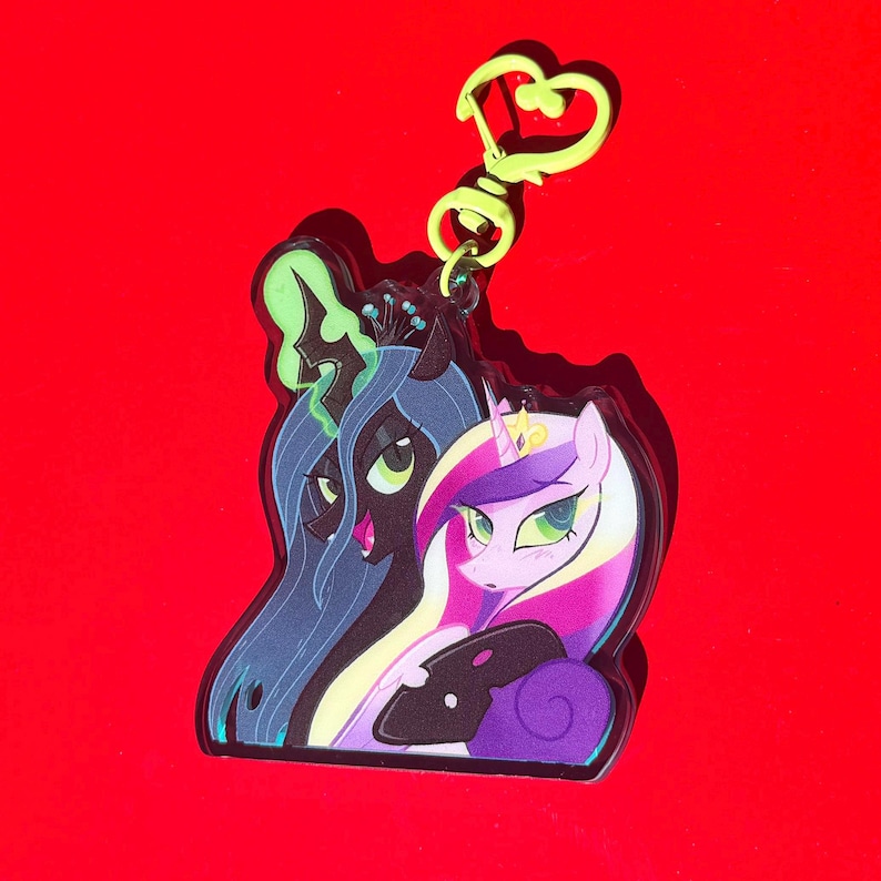 My Little Pony Chrysalis and Princess Cadance Keychain - Etsy Australia