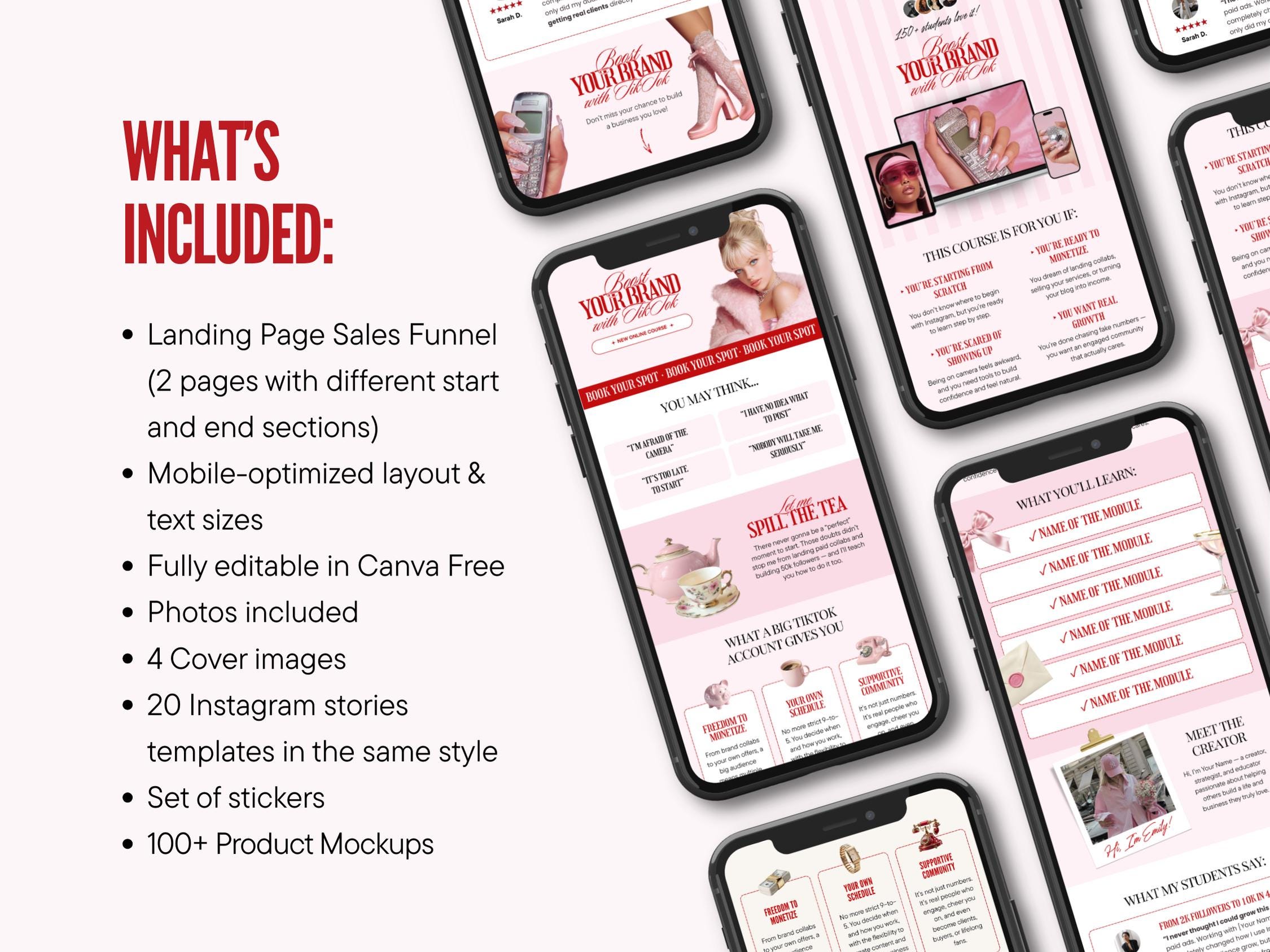Stan Store Beacons Sales Page Canva Template for Coaches & Course ...