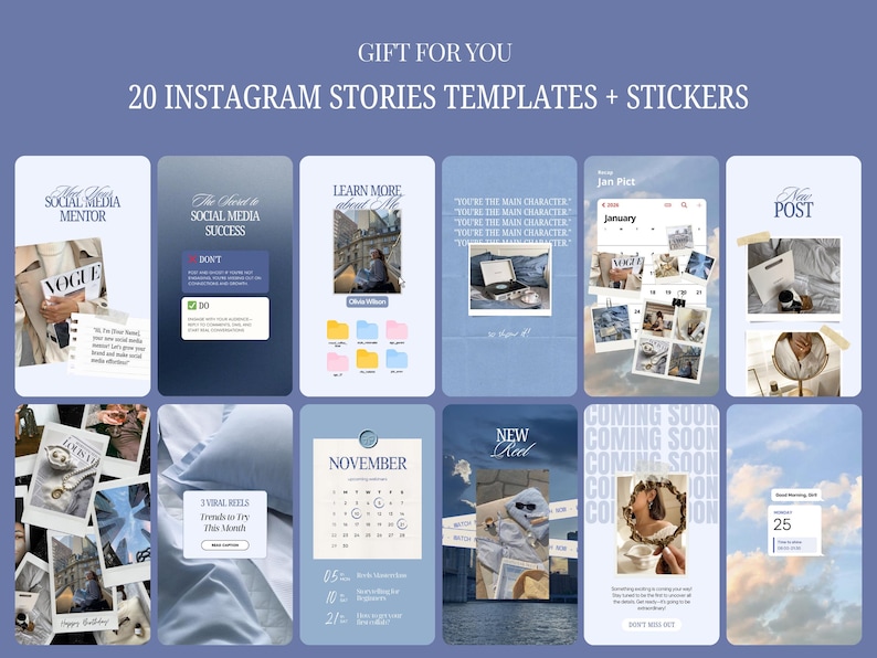 Canva Website Template Social Media Manager Instagram Coach Influencer ...