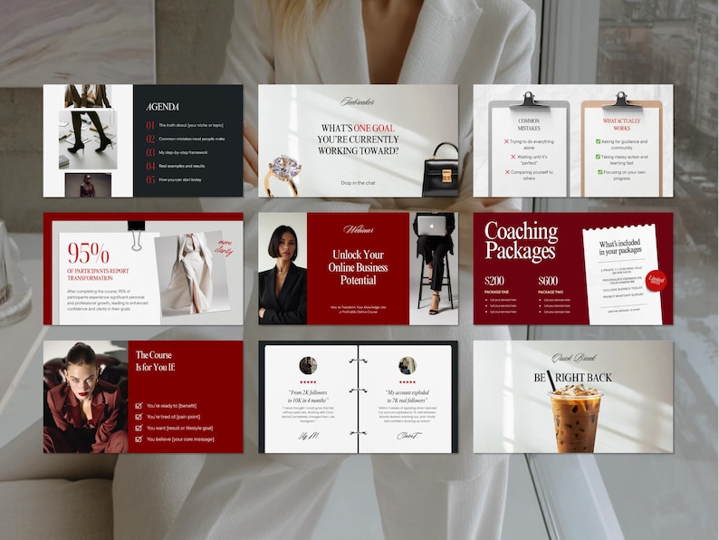 Canva Slide Deck Template Webinar & Masterclass Coaches Online Course ...