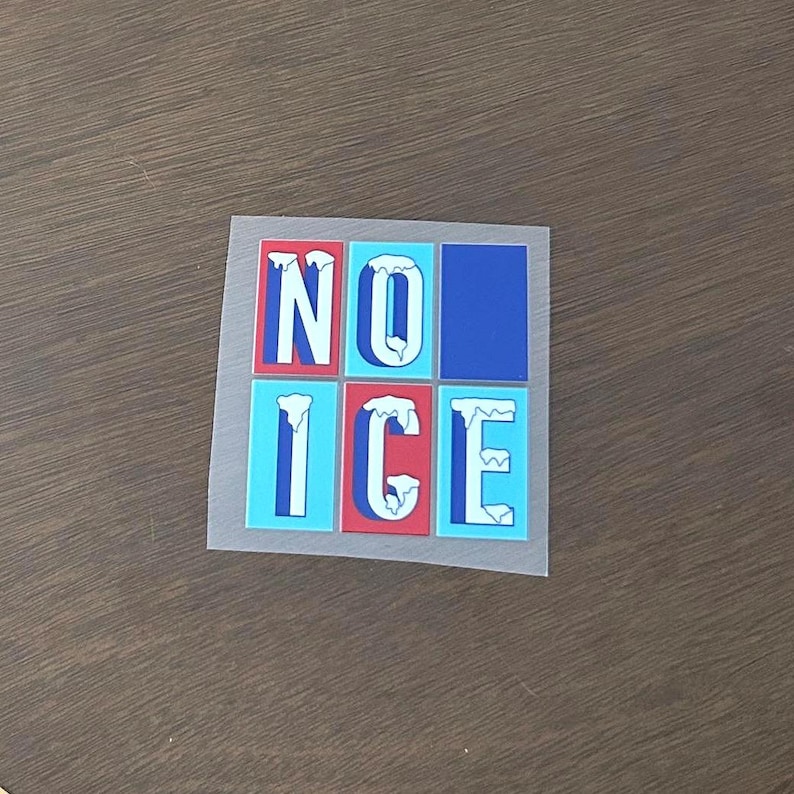NO ICE Sticker - High Quality Decal - 2.85 X 3 In - Etsy