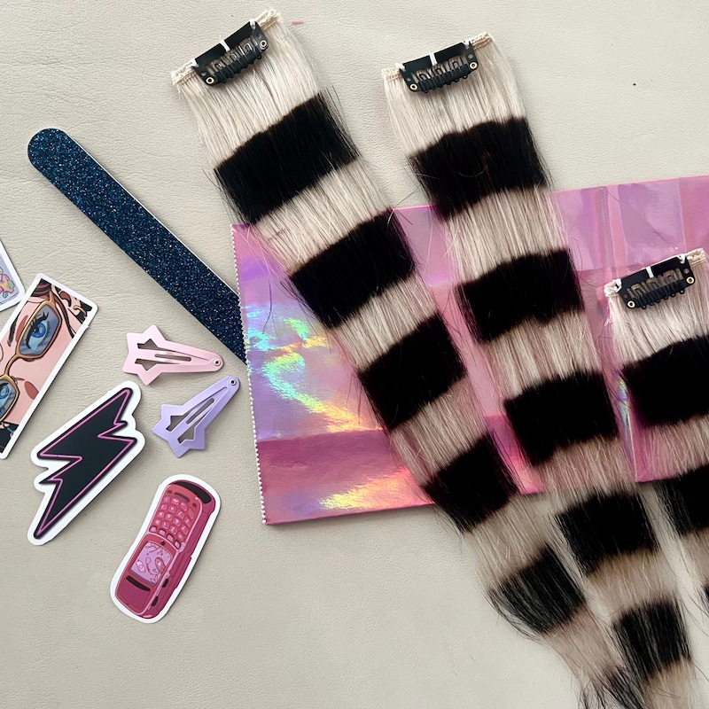 Raccoon Stripe Hair - Etsy