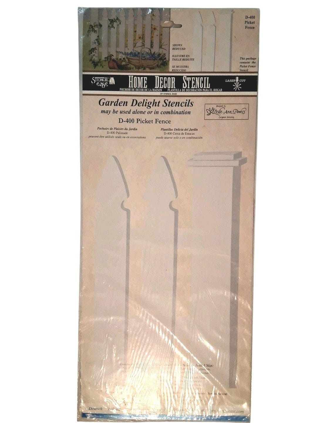 Stencil Ease 1998 Garden Delight Stencils D-400 Picket Fence - Etsy