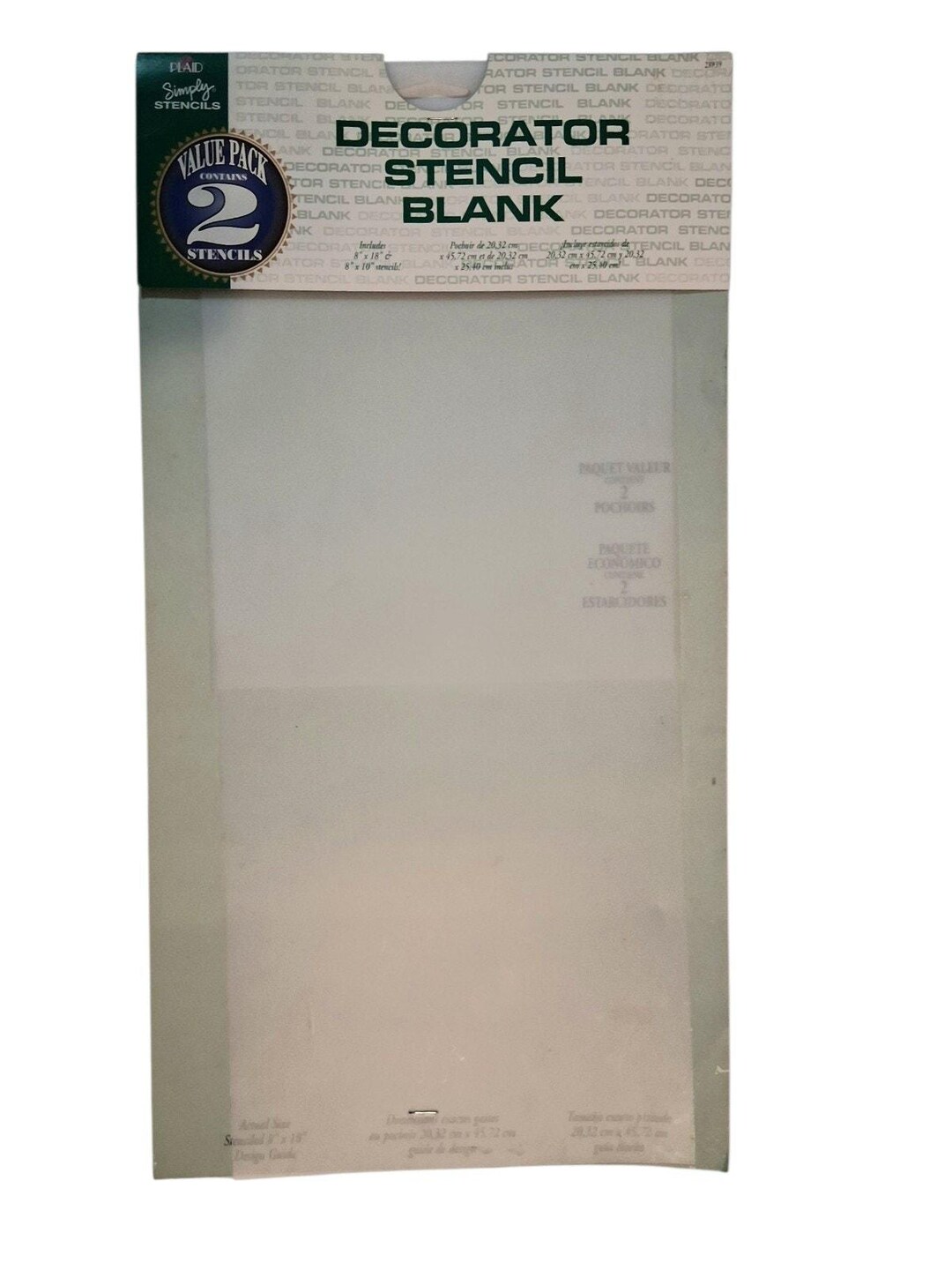Plaid Simply Stencils Decorator Template Blank 8x10 8x18 - Etsy