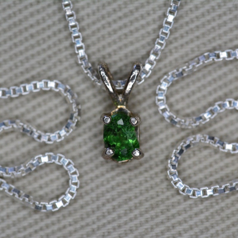 Tsavorite Necklace - Etsy