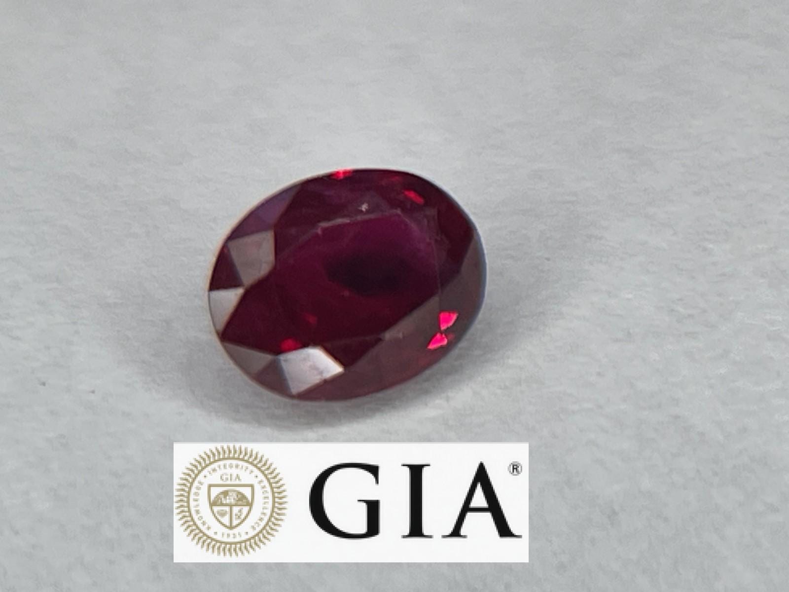 GIA Certified Ruby 0.54 Carats Natural Real Genuine Loose Red Ruby ...