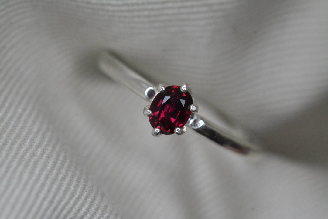 Certified Ruby Ring 0.54 Carats Red July Birthstone Real Genuine ...