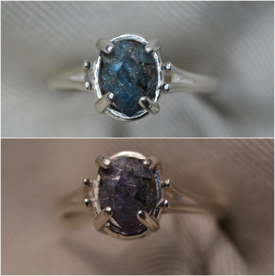 Certified Raw Alexandrite Ring 2.52 Carat Color Change Genuine Natural ...
