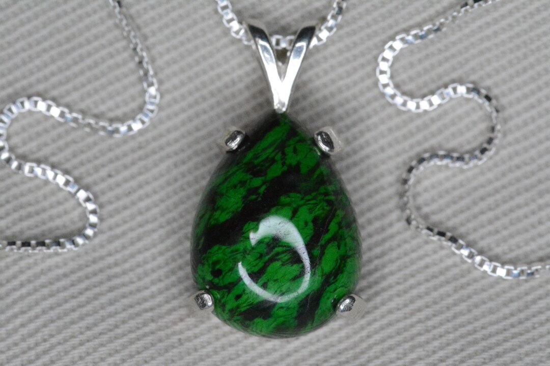 Certified Mawsitsit 5.35 Carat Cabochon Necklace Sterling Silver ...