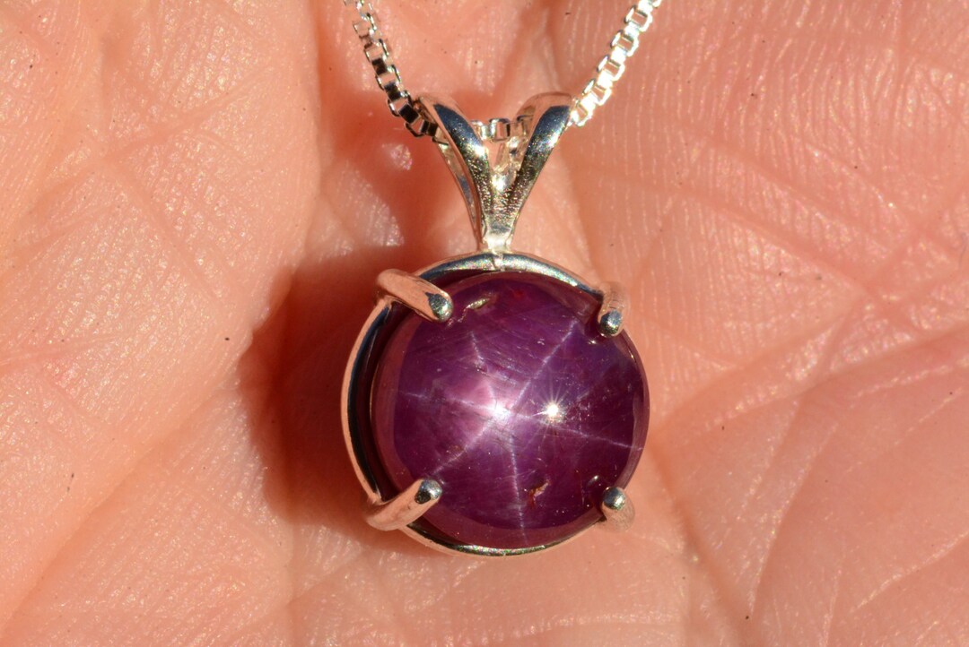 Certified Star Ruby Necklace 6.43 Carat Pendant Real Genuine Natural ...