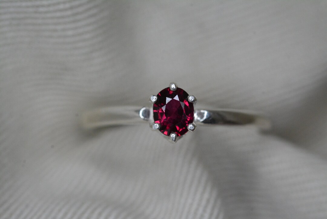 Certified Ruby Ring 0.49 Carats Red July Birthstone Real Genuine Natural Earth Mined Jewelry ...