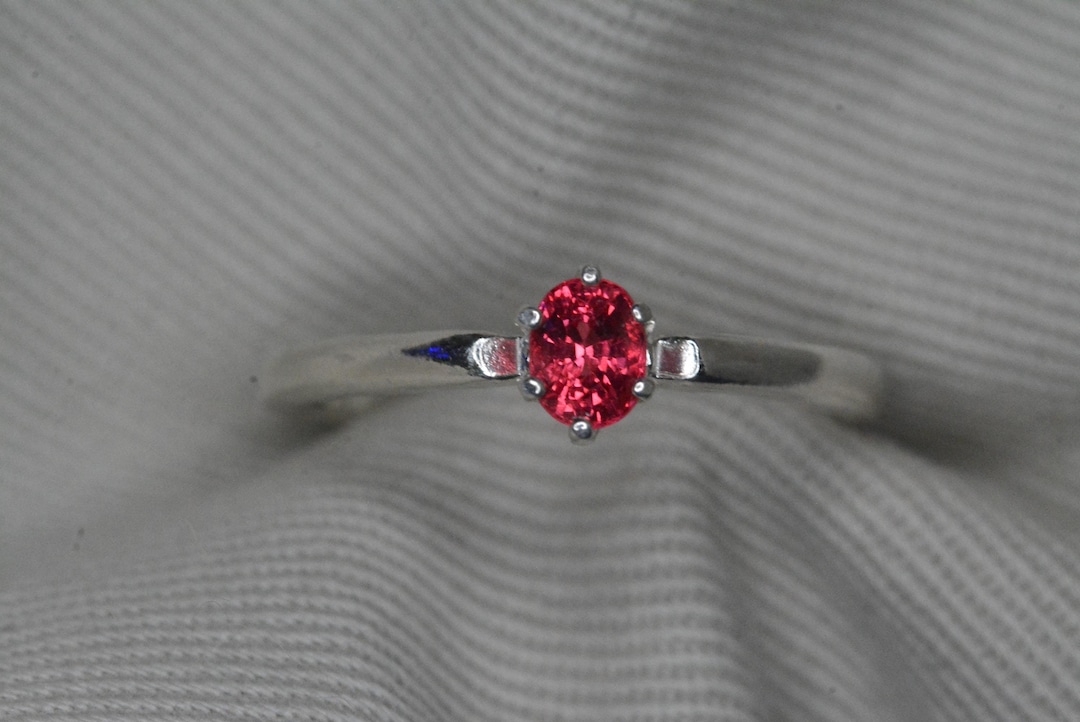 Certified Rare Red Spinel Ring 0.37 Carat Solitaire Real Genuine ...