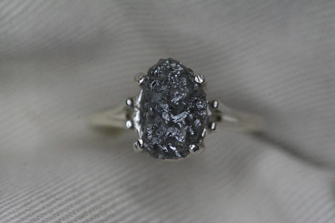 Huge Raw Diamond Ring 3.30 Carat Certified Uncut Rough Real Natural ...
