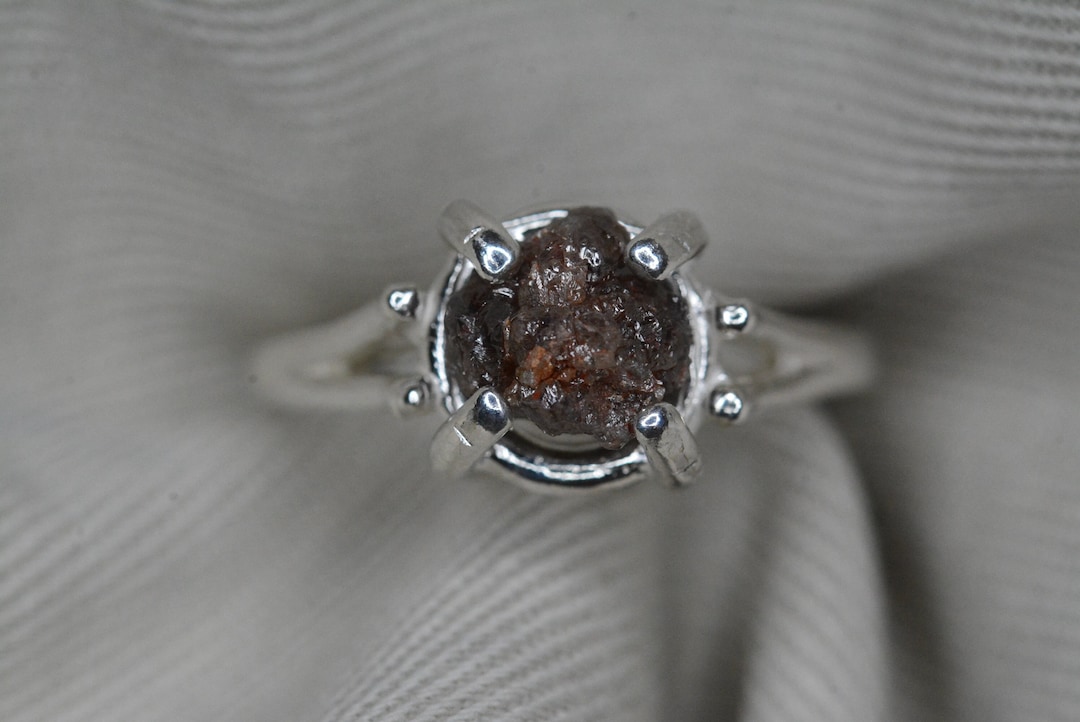 Certified Raw Red Diamond Solitaire Ring 2.15 Ct Uncut Diamond Rough ...