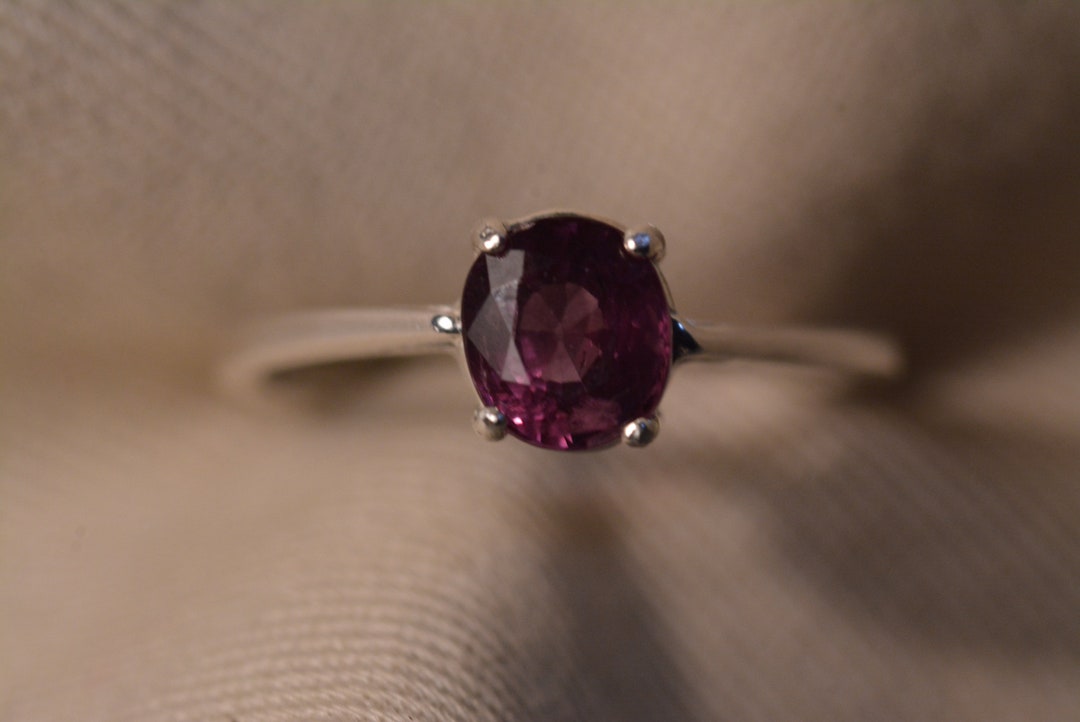 Certified Color Change Garnet Ring 1.61 Carat Sterling Silver Solitaire ...