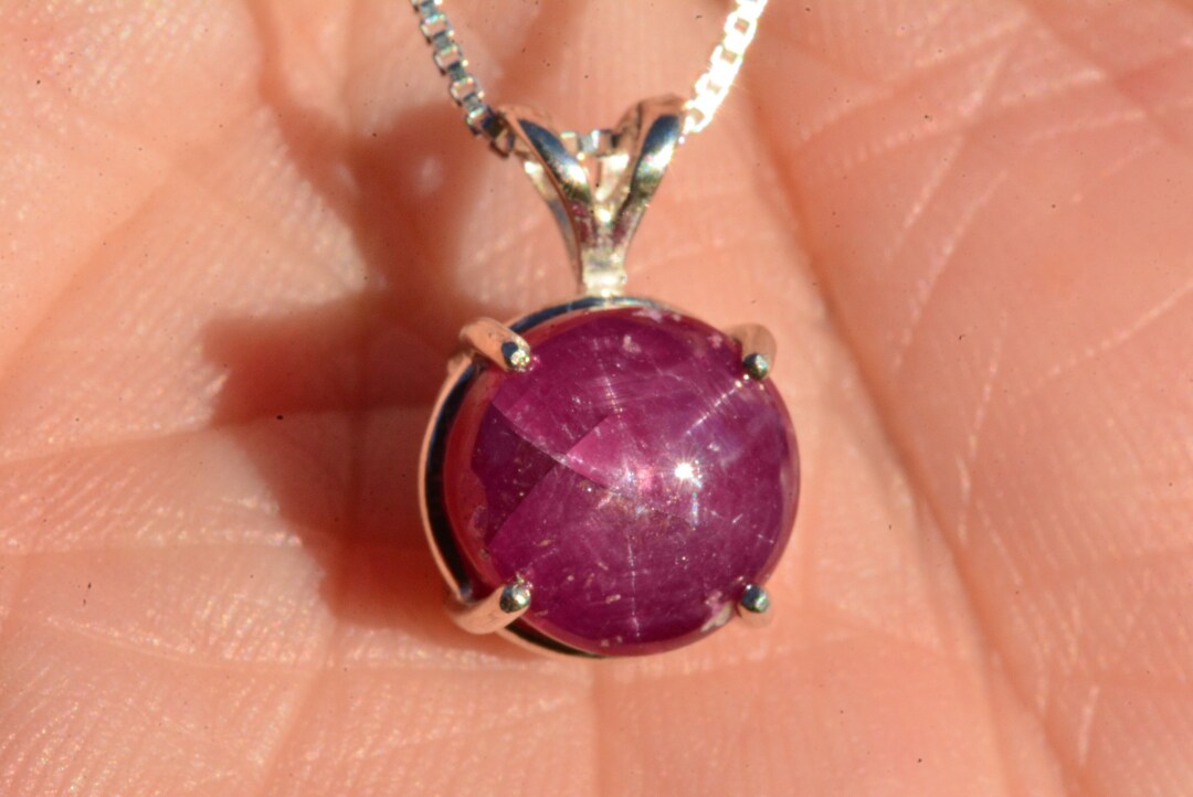 Certified Star Ruby Necklace 6.32 Carat Pendant Real Genuine Natural ...