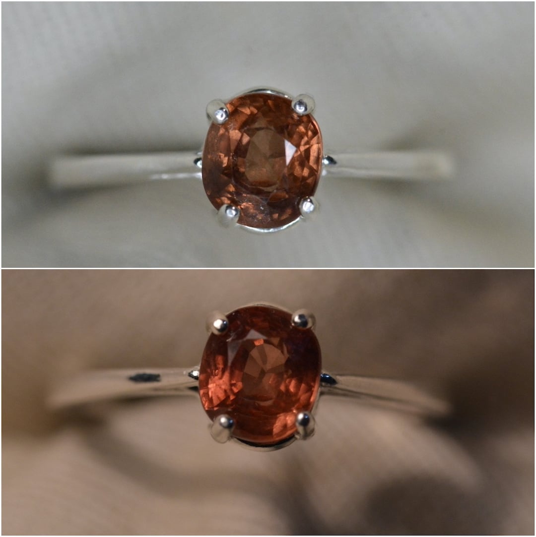 Certified Color Change Garnet Ring 1.33 Carat Sterling Silver Solitaire ...