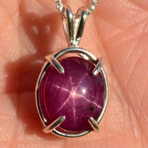 Certified Star Ruby Necklace 8.08 Carat Pendant Real Genuine Natural ...