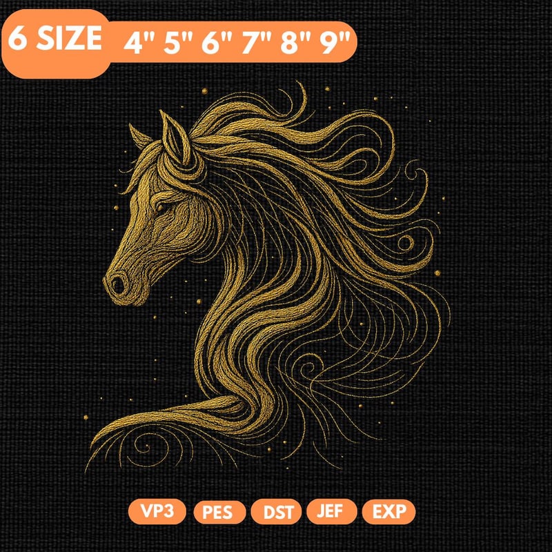 Horse Embroidery Line Art - Etsy