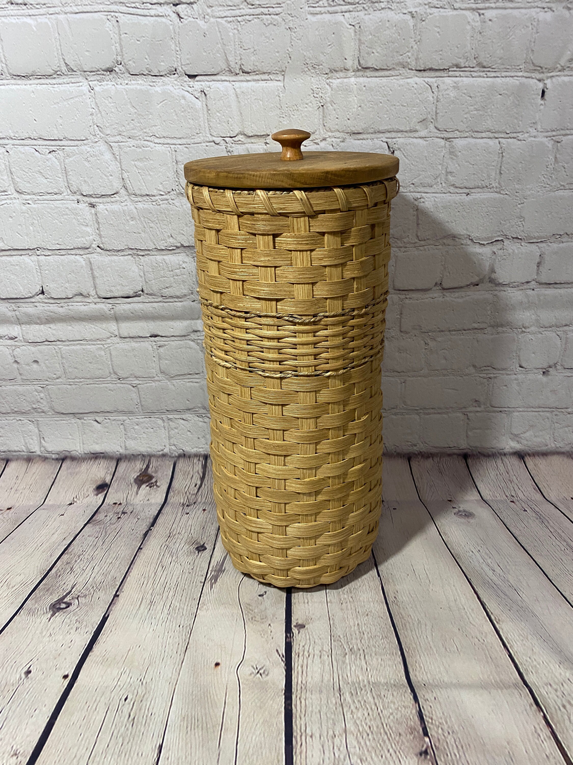 Toilet Paper Basket with Lid-Bathroom Tissue Basket-Tall | Etsy