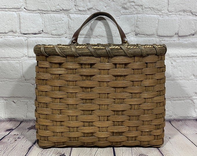 Mail Basket / Wall Basket-painted / Handwoven Basket / Primitive Style ...