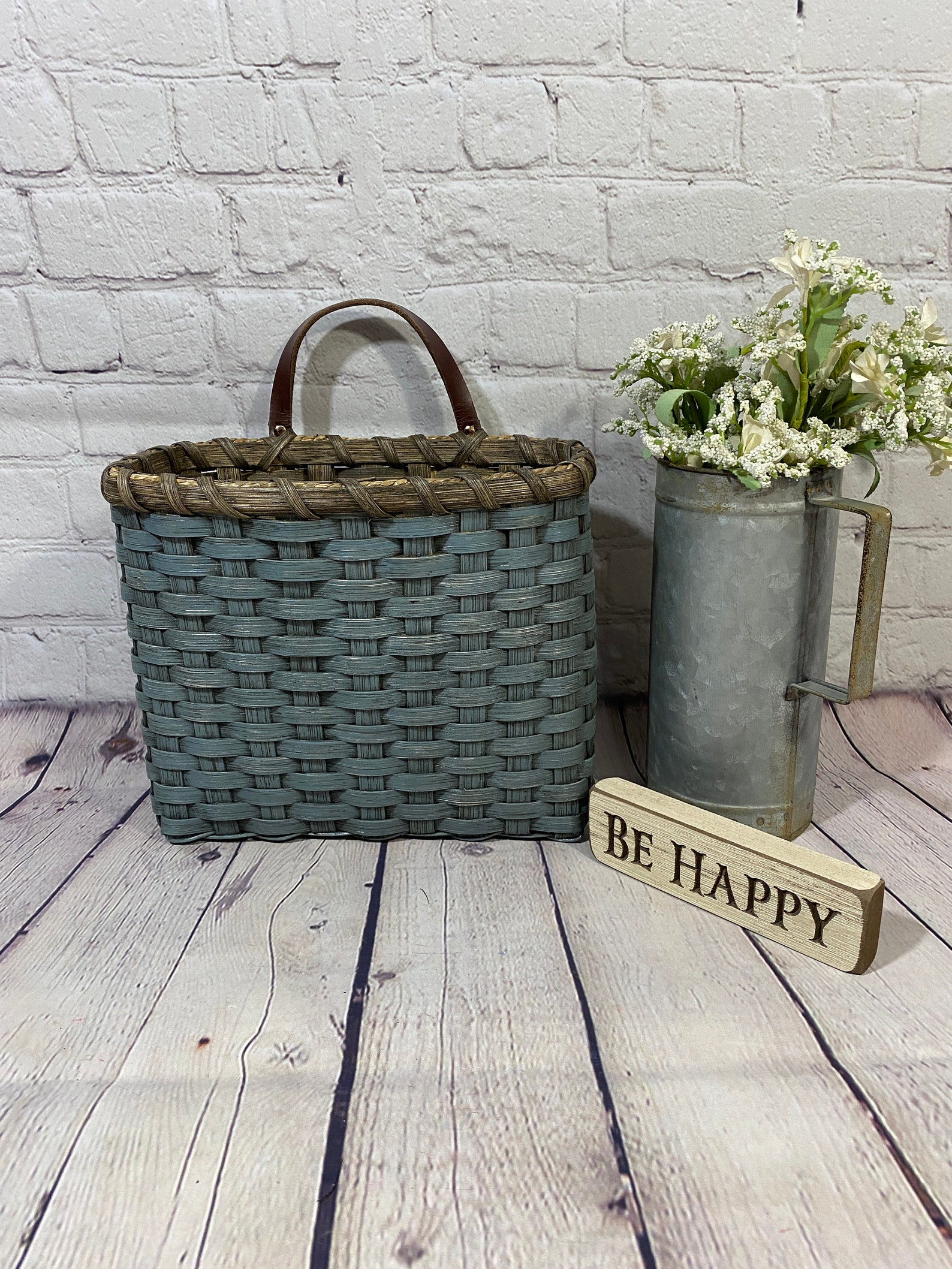 Mail Basket / Wall Basket-painted / Primitive Style Wall - Etsy